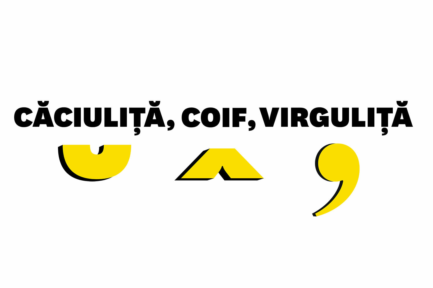 Diacritice: căciuliţă, coif, virguliţă - DoR