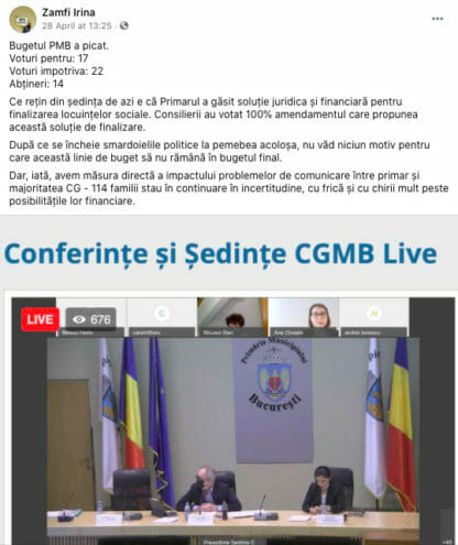 Zamfi versus Primăria Bucureștiului - DoR